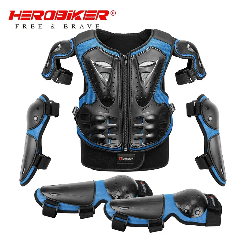 HEROBIKER-MC1018五套組 兒童護甲衣防護輪滑滑雪護膝護肘運動戶外騎乘登山車護具套 PVC材質 | 蝦皮購物