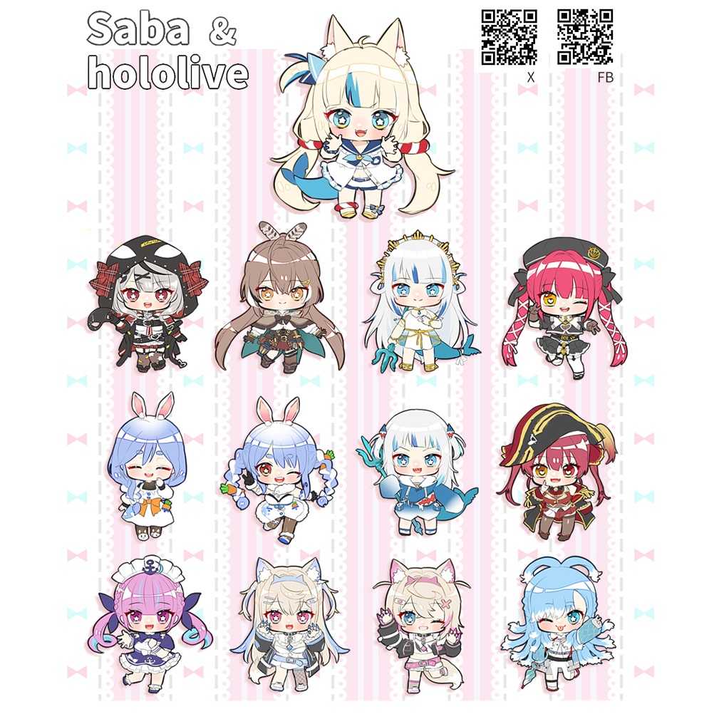 saba & Hololive 飯友立牌 Gura Pekora FuwaMoco Kobo 媽咪 | 蝦皮購物