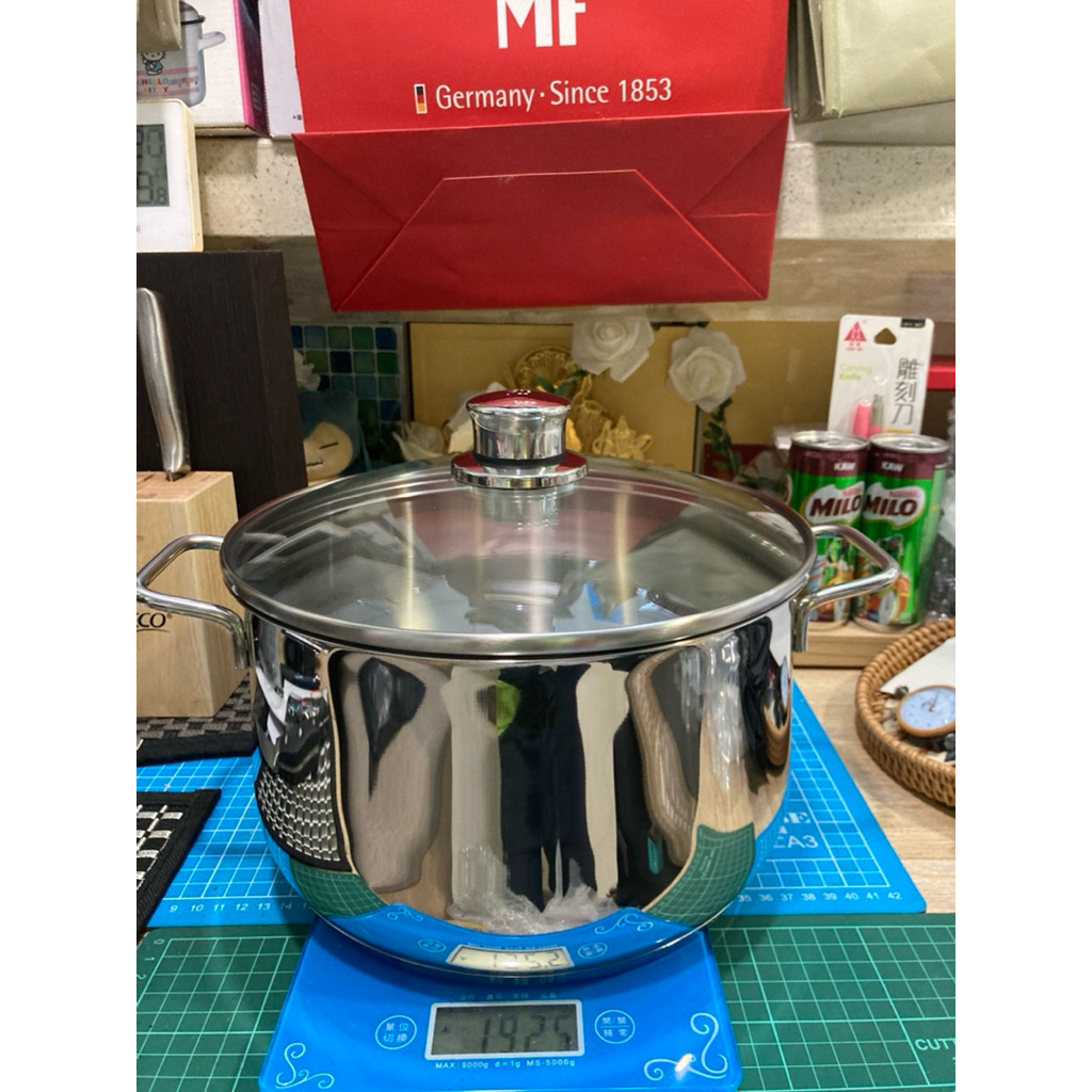 （套裝拆出無盒）WMF 24cm 6公升 18/10不銹鋼湯鍋 重1321克 深13.5cm Diadem Plus系列 | 蝦皮購物