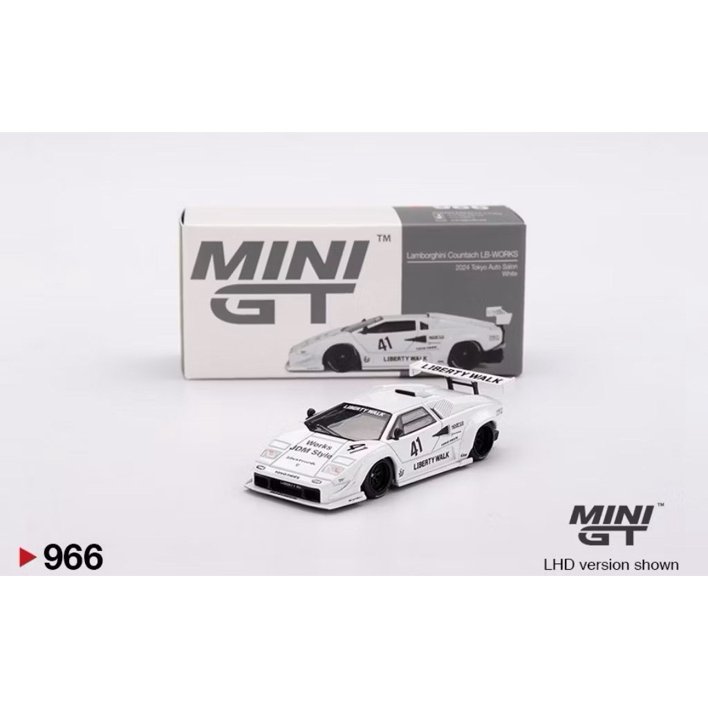 MINI GT MGT 966 Lamborghini Countach LB-WORKS 白 2024 1/64 模型 | 蝦皮購物
