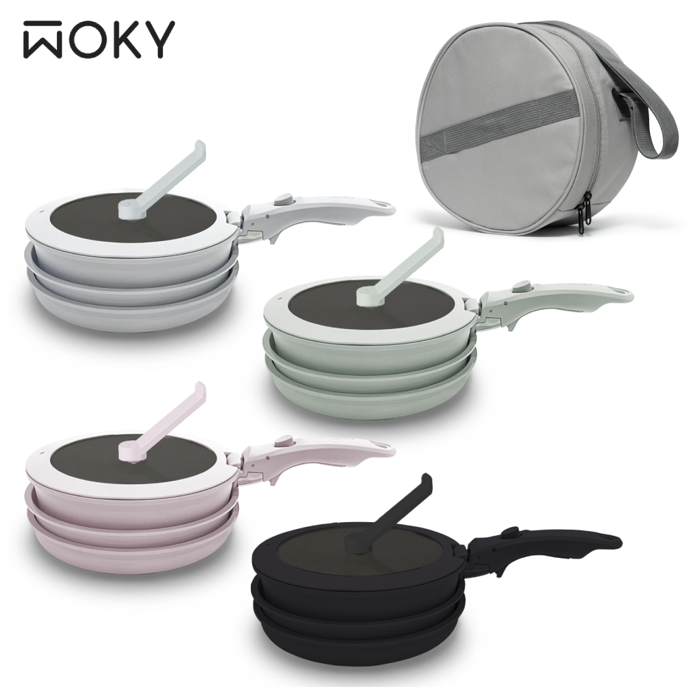 【WOKY 沃廚】TICERA®系列塔塔鍋 -可疊不沾鍋 (含可拆式把手) | 蝦皮購物