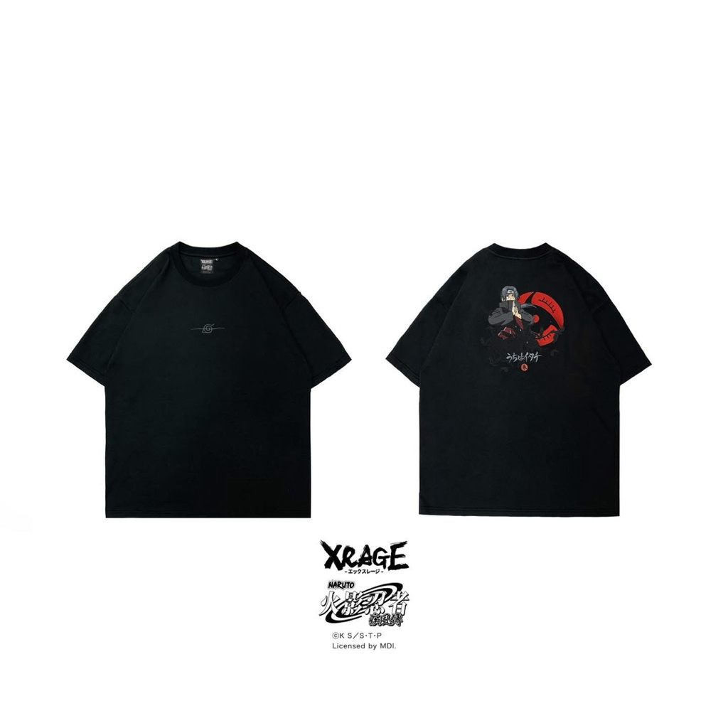 《火影忍者疾風傳》x XRAGE － 木葉飛舞之處，火亦生生不息 萬花筒 寫輪眼 宇智波鼬 全新 尺寸：2XL | 蝦皮購物