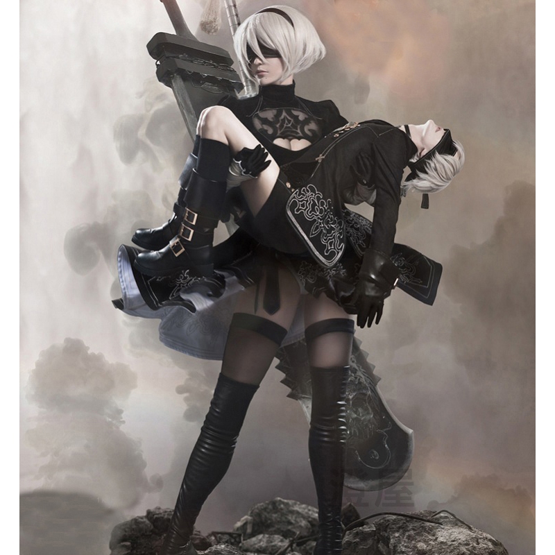 【澄屋】尼爾 2B 9S cosplay cos服 假髮 鞋子 全套 NieR Automata 動漫服裝 | 蝦皮購物