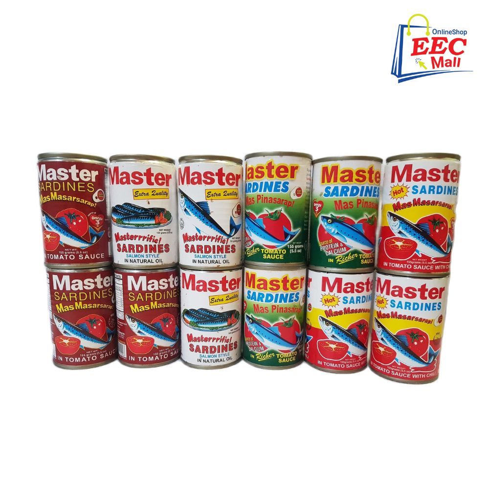 菲律賓 MASTER Sardines & Mackerel Canned Kalengan 鮪魚罐頭 沙丁魚 155g | 蝦皮購物