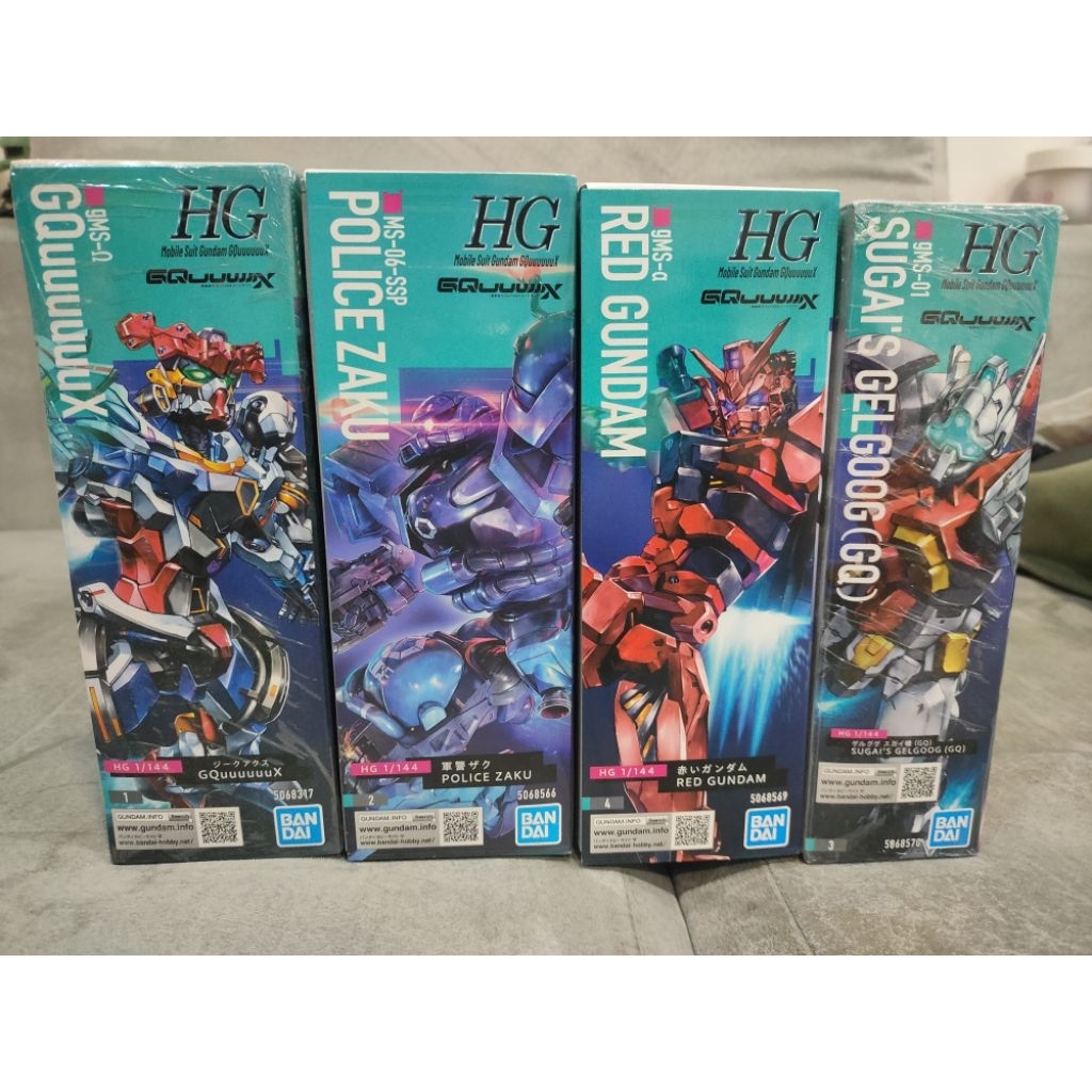 HG 1/144 GQX GQuuuuuuX 套組 紅鋼彈 軍警薩克 傑爾古格 夸克斯 四盒 合售 | 蝦皮購物