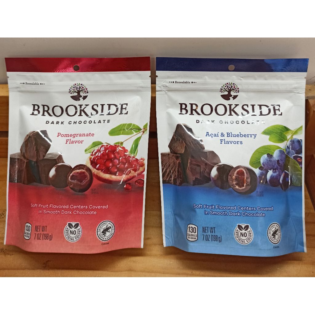 全新 BrookSide 紅石榴/巴西莓夾餡黑巧克力 198g | 蝦皮購物