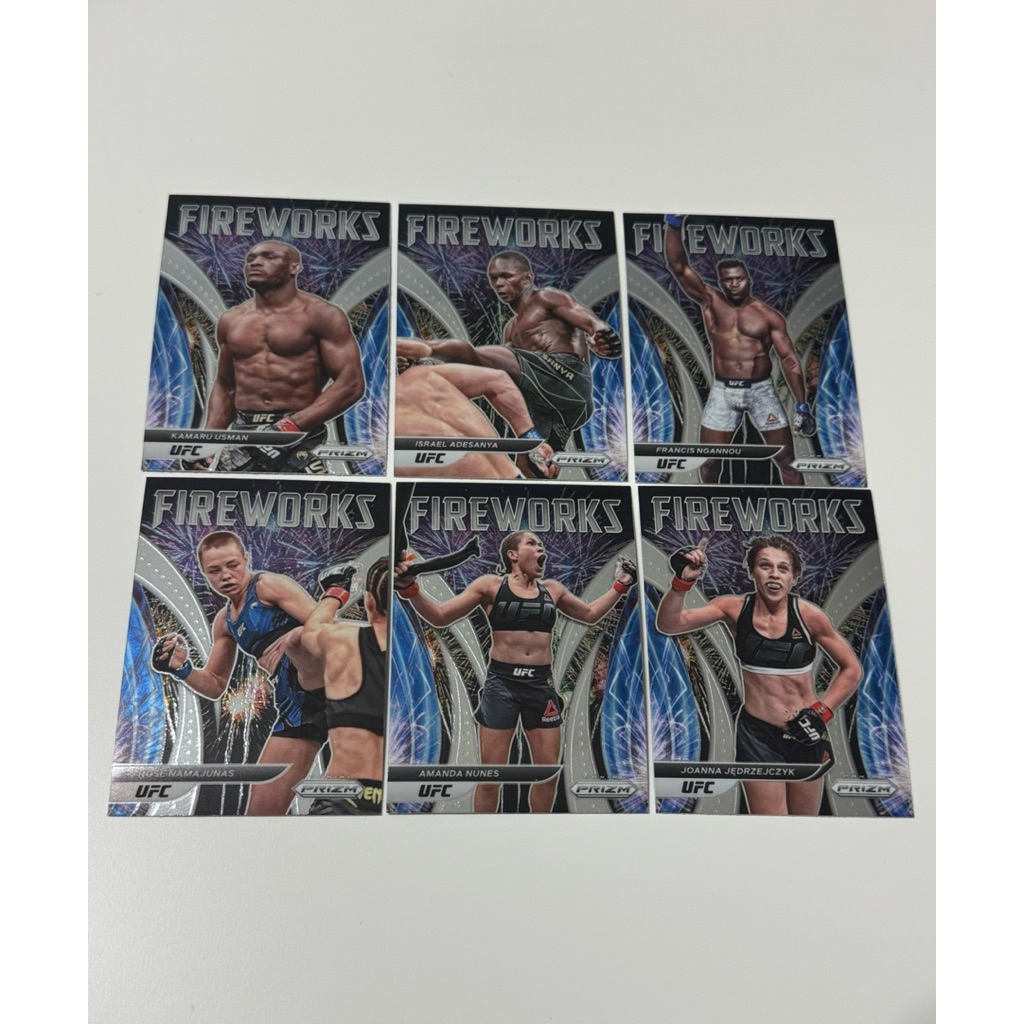 UFC 2022 Prizm Fireworks #6玫瑰7黑龍11惡夢16鐵血17喬安娜24母獅/煙火特卡 | 蝦皮購物