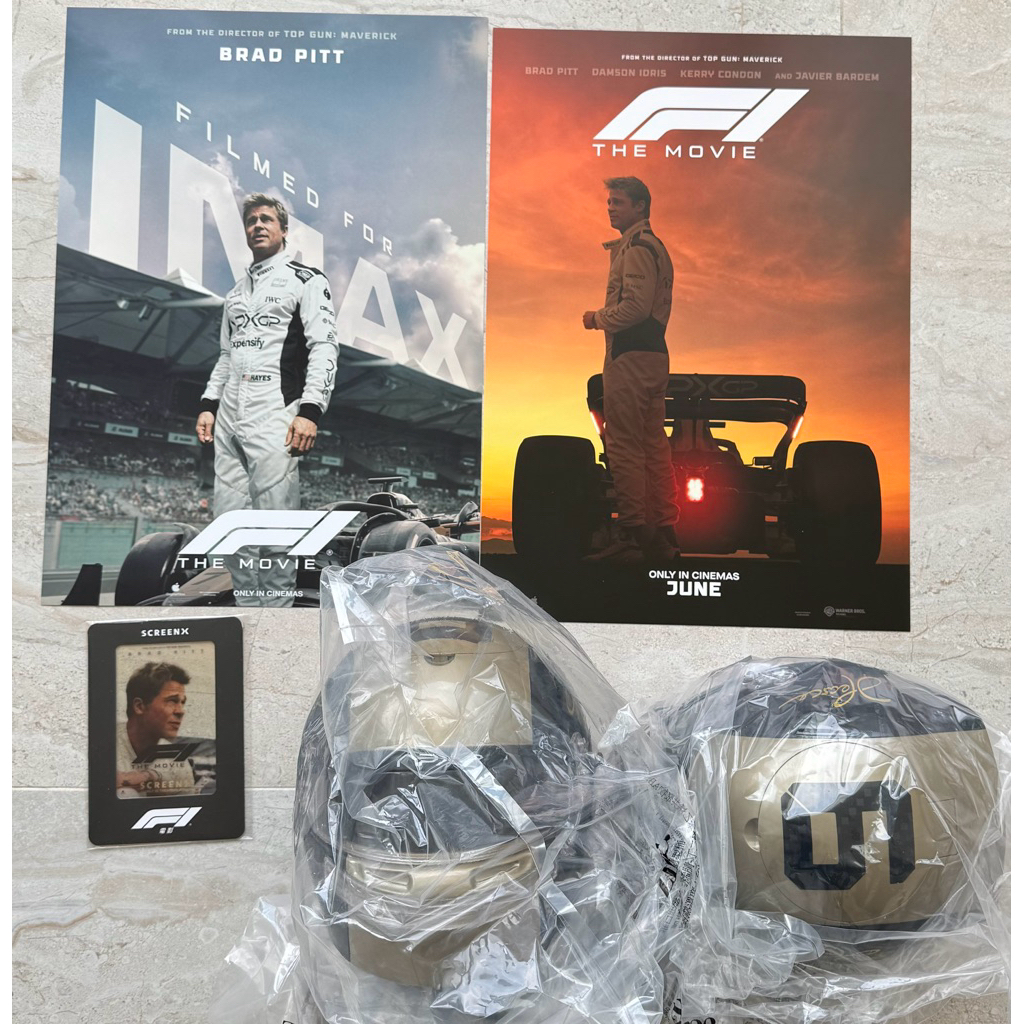 「現貨」F1電影 電影原版海報 IMAX海報 賽車帽爆米花桶 秀泰特別場 賽車帽桶 F1電影海報 A3海報 威秀套餐 | 蝦皮購物