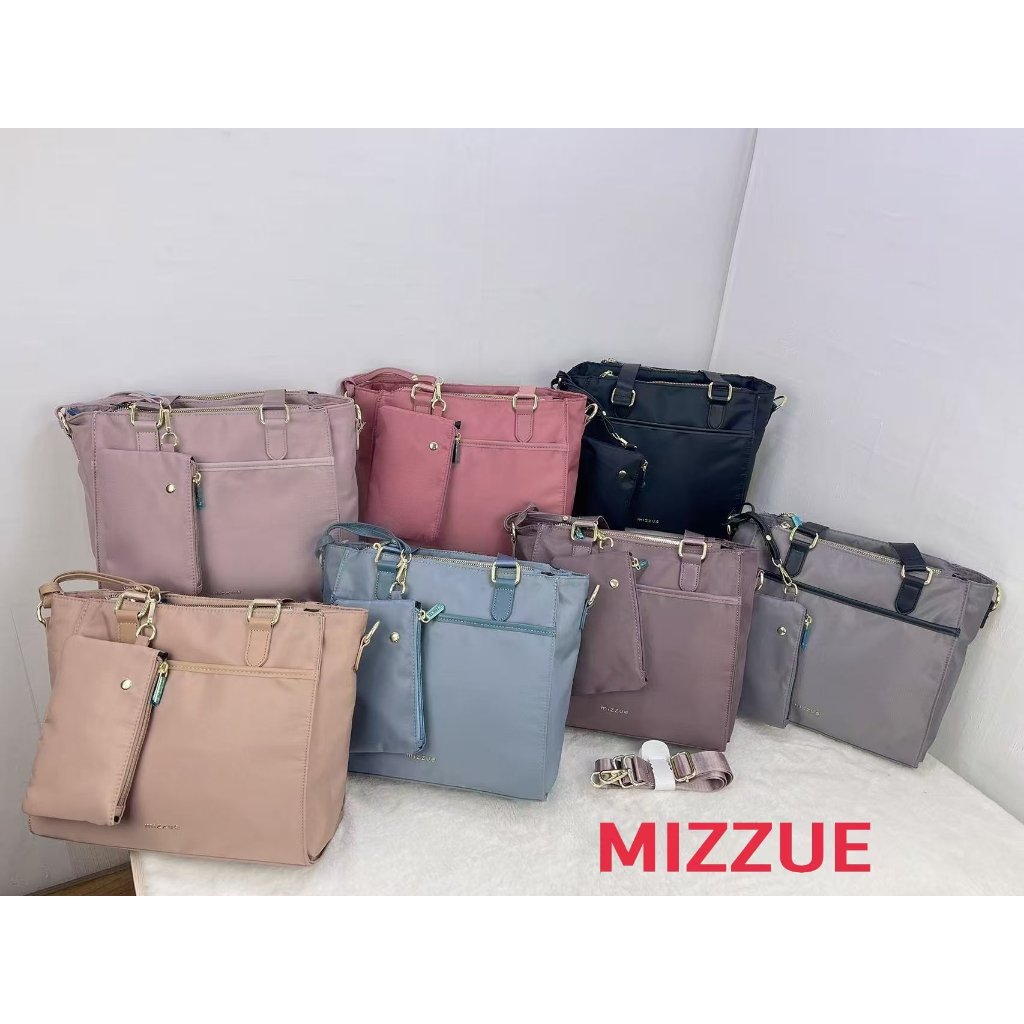 (台灣現貨6色) MIZZUE 托特包 上班族 大容量 防水尼龍 購物袋 斜背.肩背 附小包 XW054 | 蝦皮購物