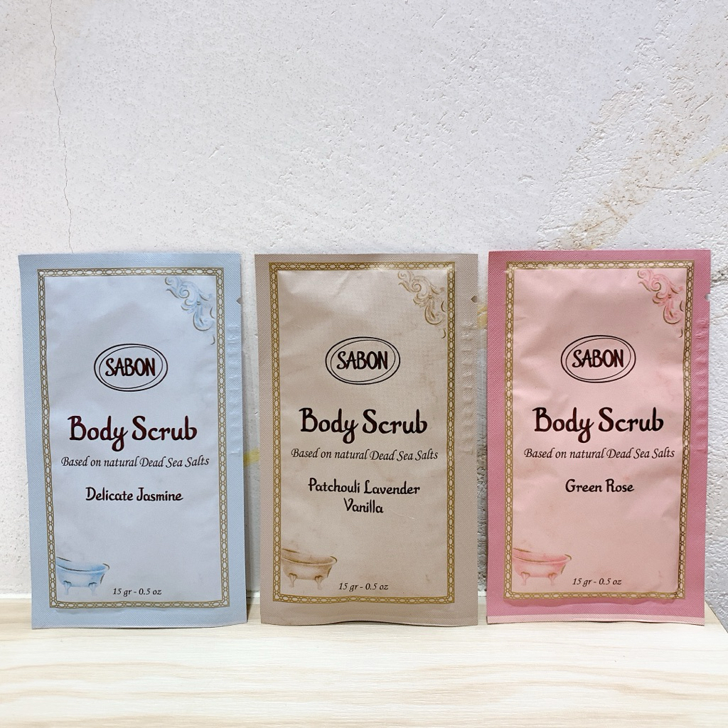SABON 身體磨砂膏 15g 試用包 以色列綠玫瑰 / 茉莉花語 / 經典 | 蝦皮購物