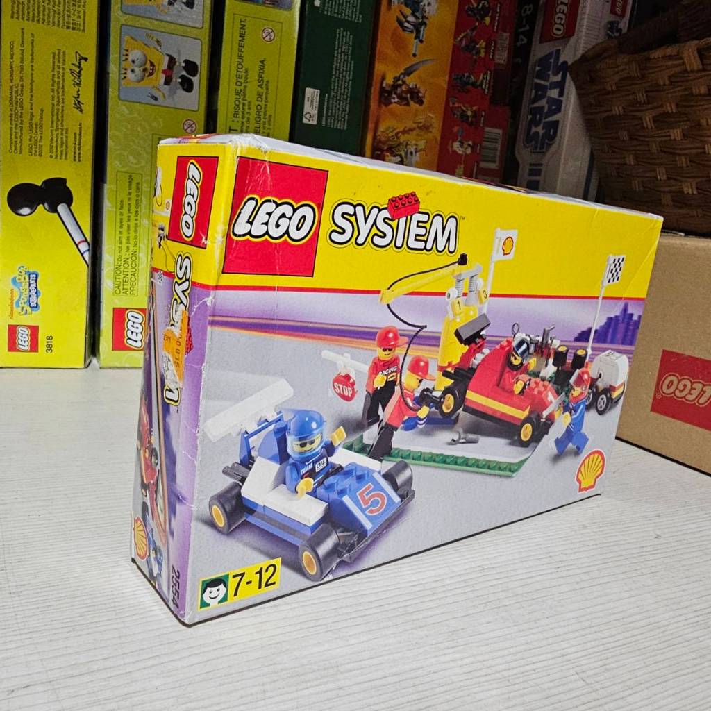 LEGO 樂高 2554 殼牌聯名 Shell 1998年出品，一級方程式賽車 維修站, 外盒不好 | 蝦皮購物