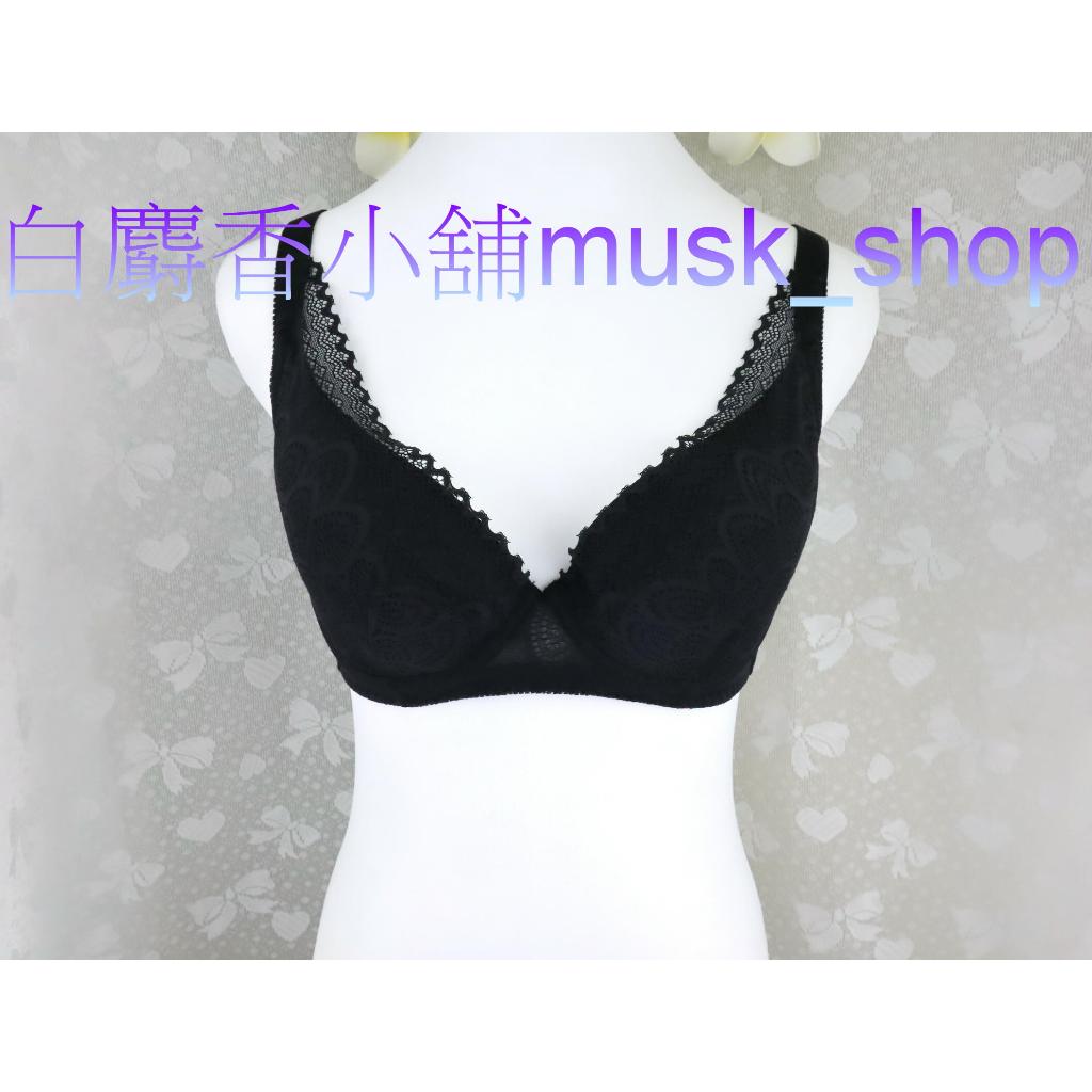 尺寸34D=75D-漆黑色花月夜系列小葉片簇擁蕾絲穩定包覆-S2030313＊白麝香小舖＊全新Swear思薇爾內衣 | 蝦皮購物