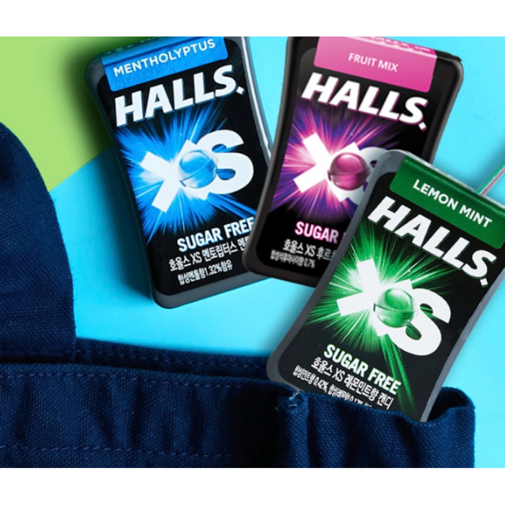 🥰 Halls xs 口味涼糖 無糖薄荷糖 喉糖 涼爽 涼爽薄荷 綜合莓果 檸檬薄荷 | 蝦皮購物