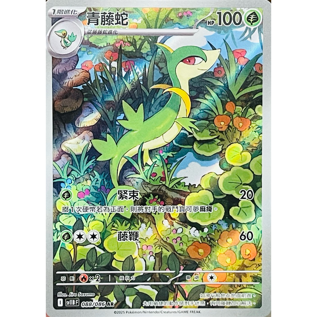寶可夢卡牌 PTCG 漆黑伏特 I sv11B F 附卡套 青藤蛇AR 牌料 | 蝦皮購物