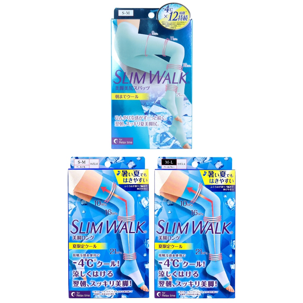現貨-日本製-SLIM WALK-美腿襪-睡眠襪-壓力襪-SLIMWALK-涼感-保濕-骨盆-纖伶-4度-接觸冷感-提臀 | 蝦皮購物