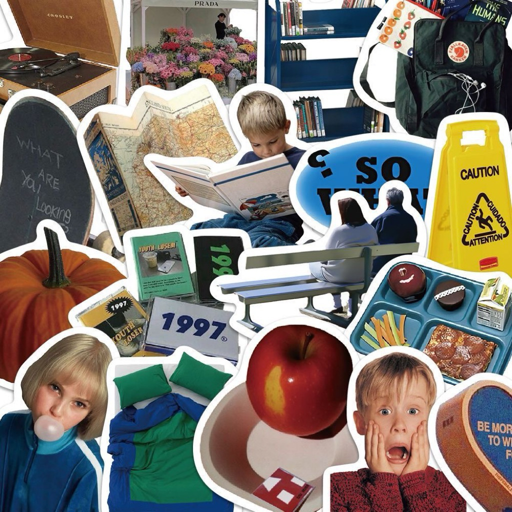 P098 現貨「ROUの貼紙小賣舖」 千禧年復古風60入貼紙組 | 蝦皮購物