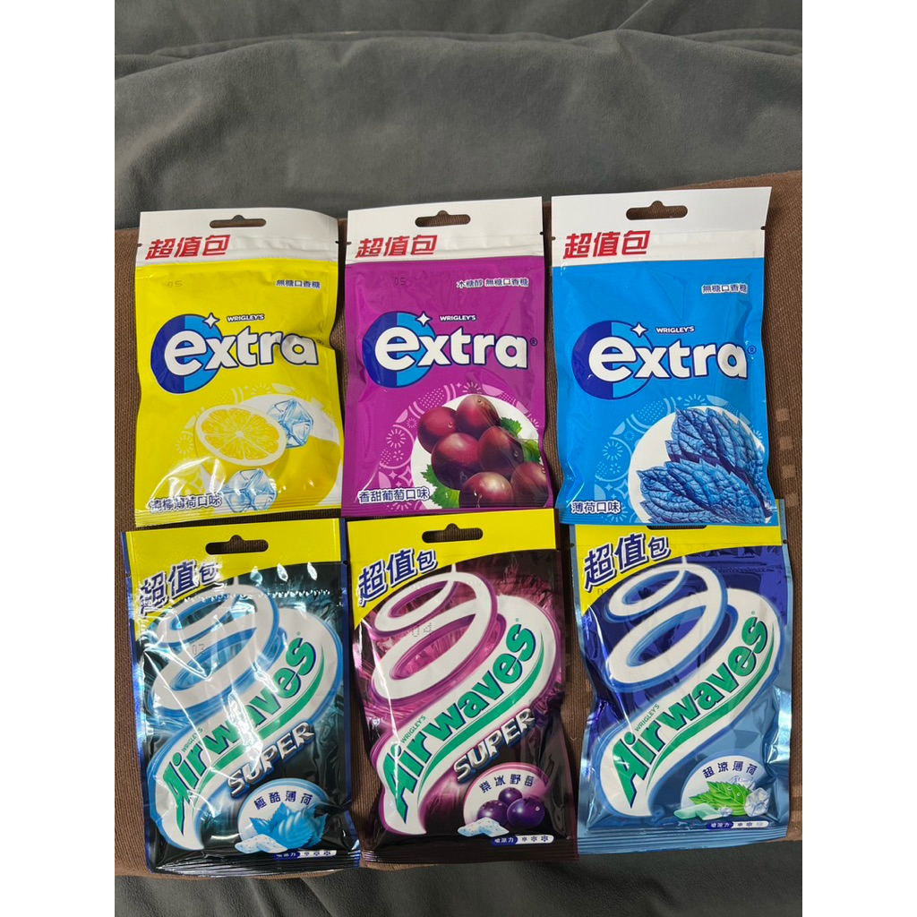 （衝評價）Airwaves Extra 無糖口香糖超值包62g超涼薄荷/紫冰野莓/極酷薄荷 | 蝦皮購物