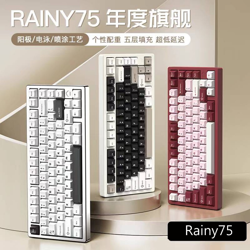 【現貨】WOB rainy75 機械鍵盤 電競遊戲辦公專用鍵盤 雪頂可可軸 紫薇軸 | 蝦皮購物