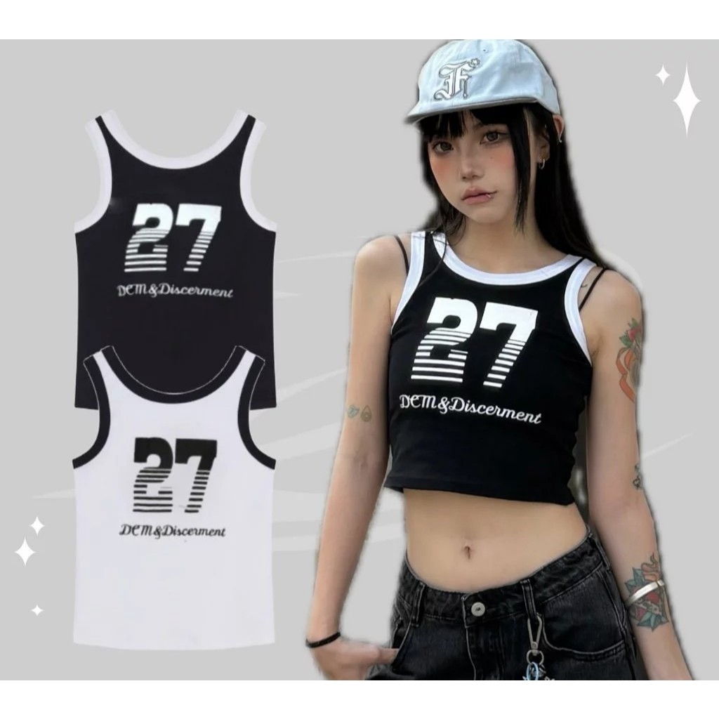 DCM 27 削肩 滾邊 背心 短版 削肩【Y廠】 【B廠】(B-DCM27) | 蝦皮購物
