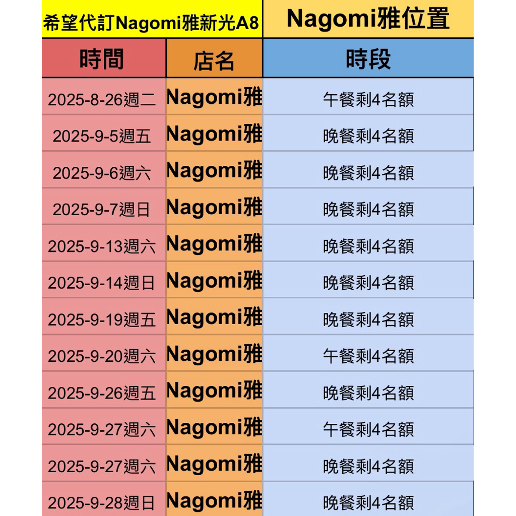 🦀Nagomi雅更新座位表💎 | 蝦皮購物