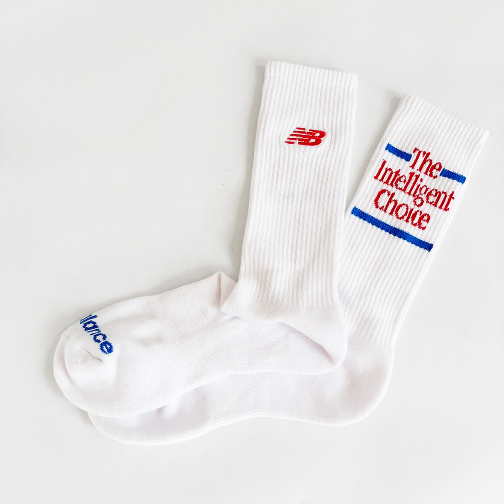 New Balance 刺繡 襪子 The Intelligent Choice 白襪 黑襪 現貨 | 蝦皮購物