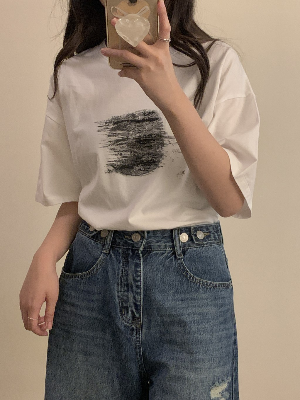 MIGNON.155 輕鬆暈染寬鬆tee（2colors) | 蝦皮購物