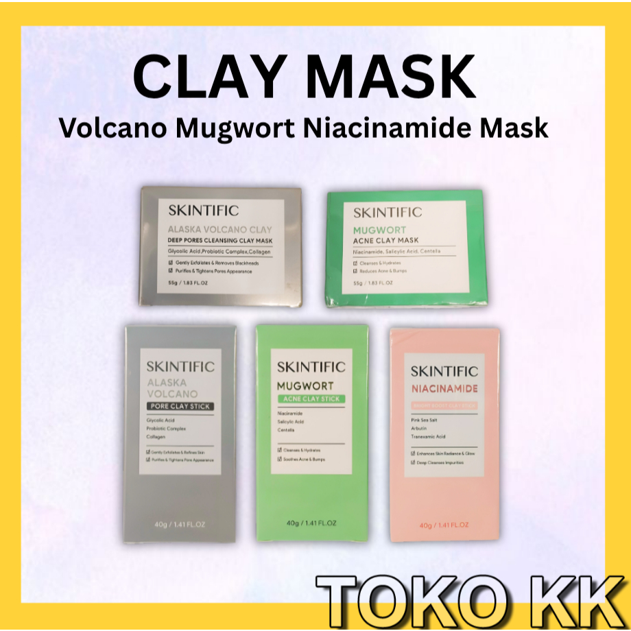 SKINTIFIC Niacinamide Volcano Mugwort Clay Stick Mask KBT105 | 蝦皮購物