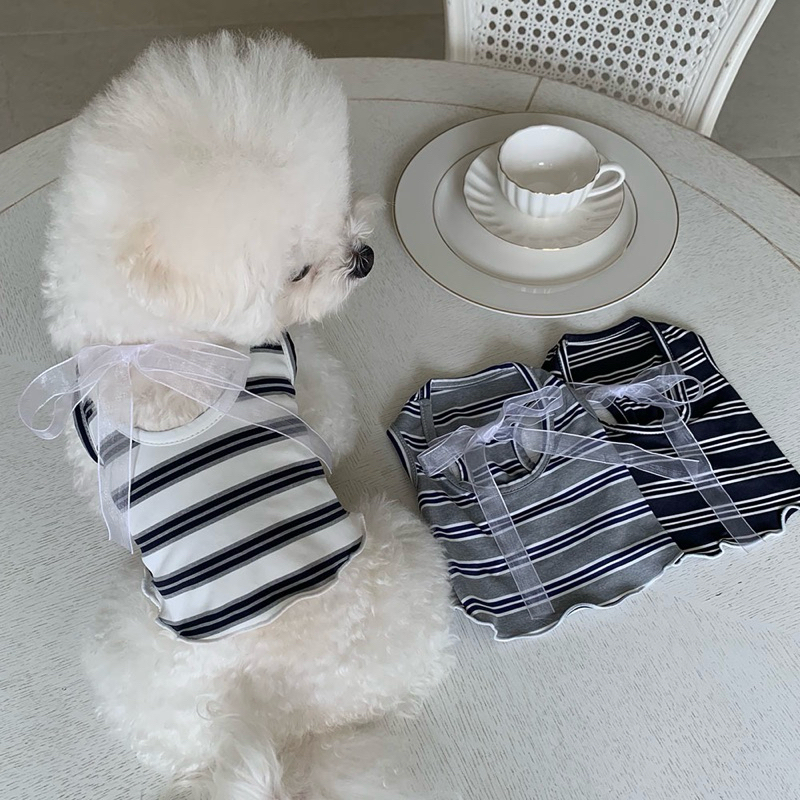 [Arush]現貨 韓國🇰🇷fr芭蕾涼感木耳邊條紋T S-XL 2色 | 蝦皮購物