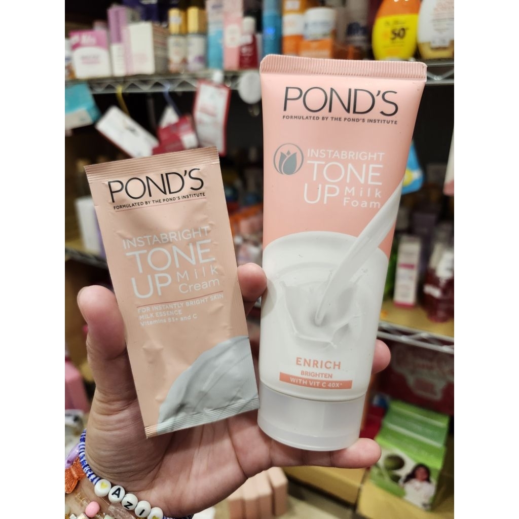 PONDS Tone up Milk foam 100g and 6g | 蝦皮購物