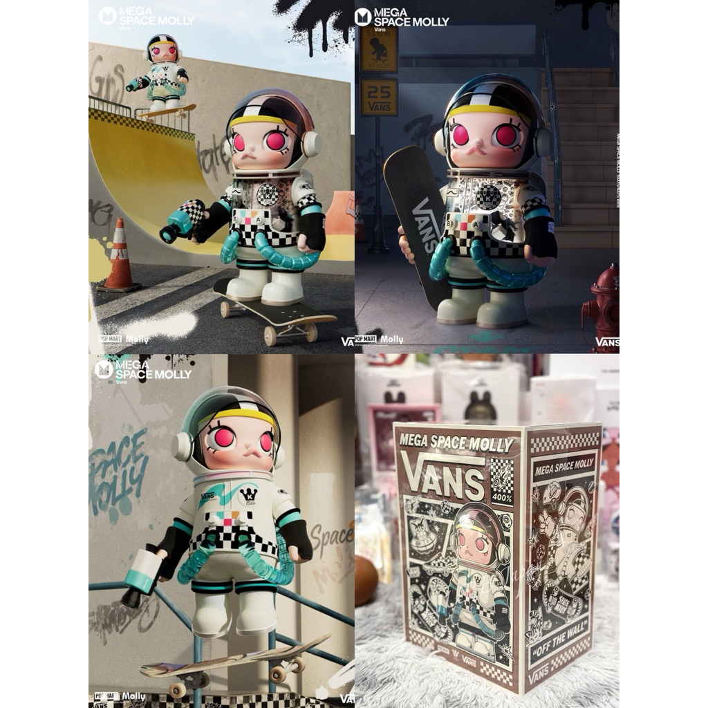 全新未拆 潮牌聯名 VANS 茉莉 萬斯 Popmart官方正品 泡泡瑪特 MEGA SPACE MOLLY 400% | 蝦皮購物