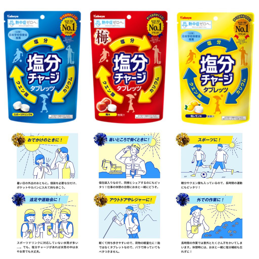 #日本零食#【現貨】卡巴 kabaya 鹽份補給糖 塩分補充糖 鹽錠 鹽糖 81g 【異國零嘴輕鬆Buy】 | 蝦皮購物