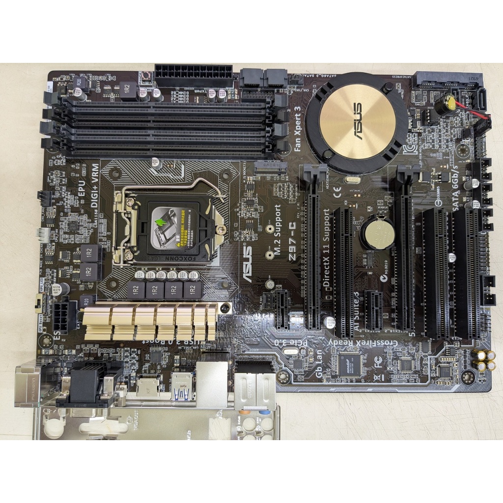 (如新) 華碩 Z97-C 大板 /1150/DDR3/Z97/M.2 主機板+擋板 二手良品 | 蝦皮購物