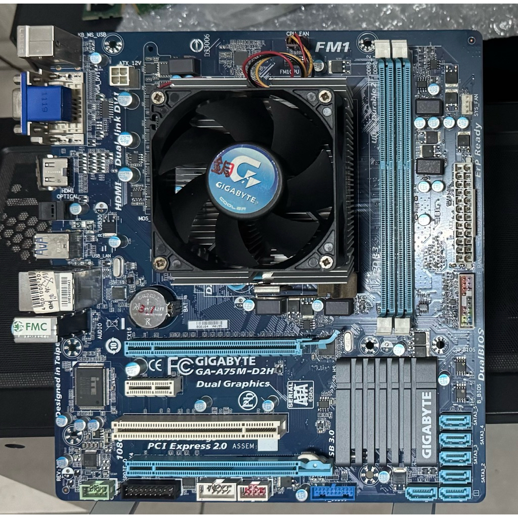 技嘉 A75M-D2H+A8-3850+DDR3 4G兩條=8G+GT1030 | 蝦皮購物