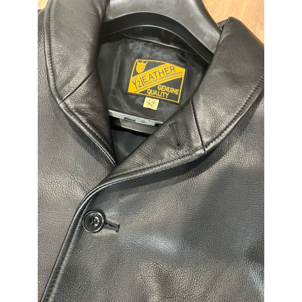 Y2 LEATHER Cossack jacket 哥薩克牛皮42號 日本製 | 蝦皮購物