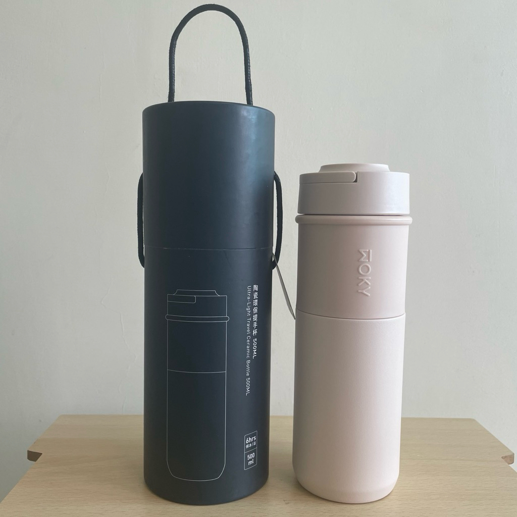 WOKY 沃廚 JIN真瓷系列-陶瓷環保提手杯500ML 粉色 | 蝦皮購物