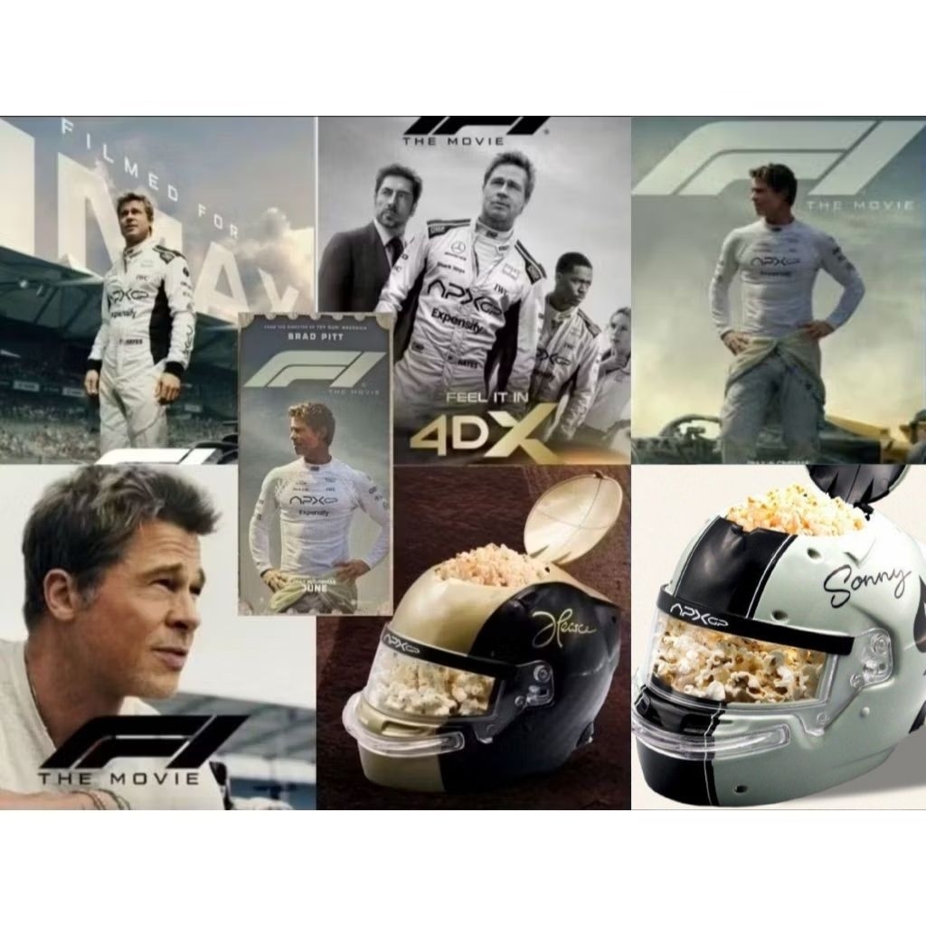 F1電影 IMAX 4DX ScreenX 海報 賽車帽 爆米花桶 安全帽 賽車帽桶 Sonny | 蝦皮購物