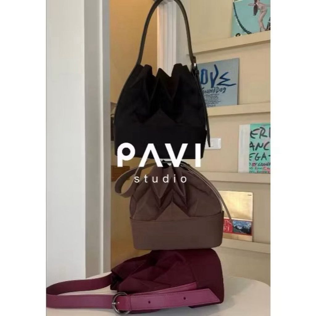 泰國新銳設計師品牌PAVI STUDIO W折疊包 水桶包 肩背包 | 蝦皮購物