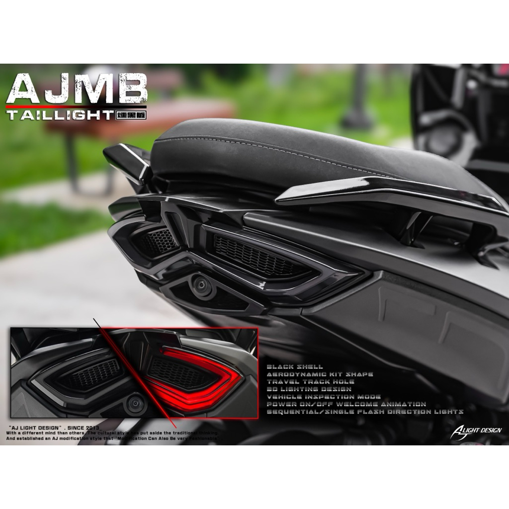 AJ車燈 AJMB尾燈 MMBCU 流水方向燈 驗車模式 迎賓關機動畫 序列式方向燈 尾燈 曼巴尾燈預留行車紀錄孔 | 蝦皮購物