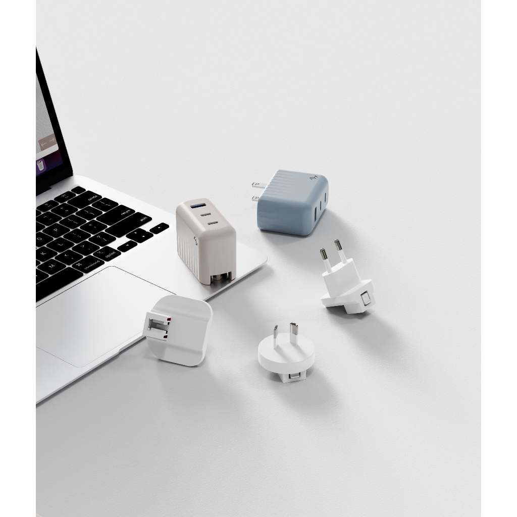 【Allite】A1 PRO 70W 1A+2C 氮化鎵三孔快充｜附萬國轉接頭 三孔同充 筆電 手機 平板 急速充電 | 蝦皮購物