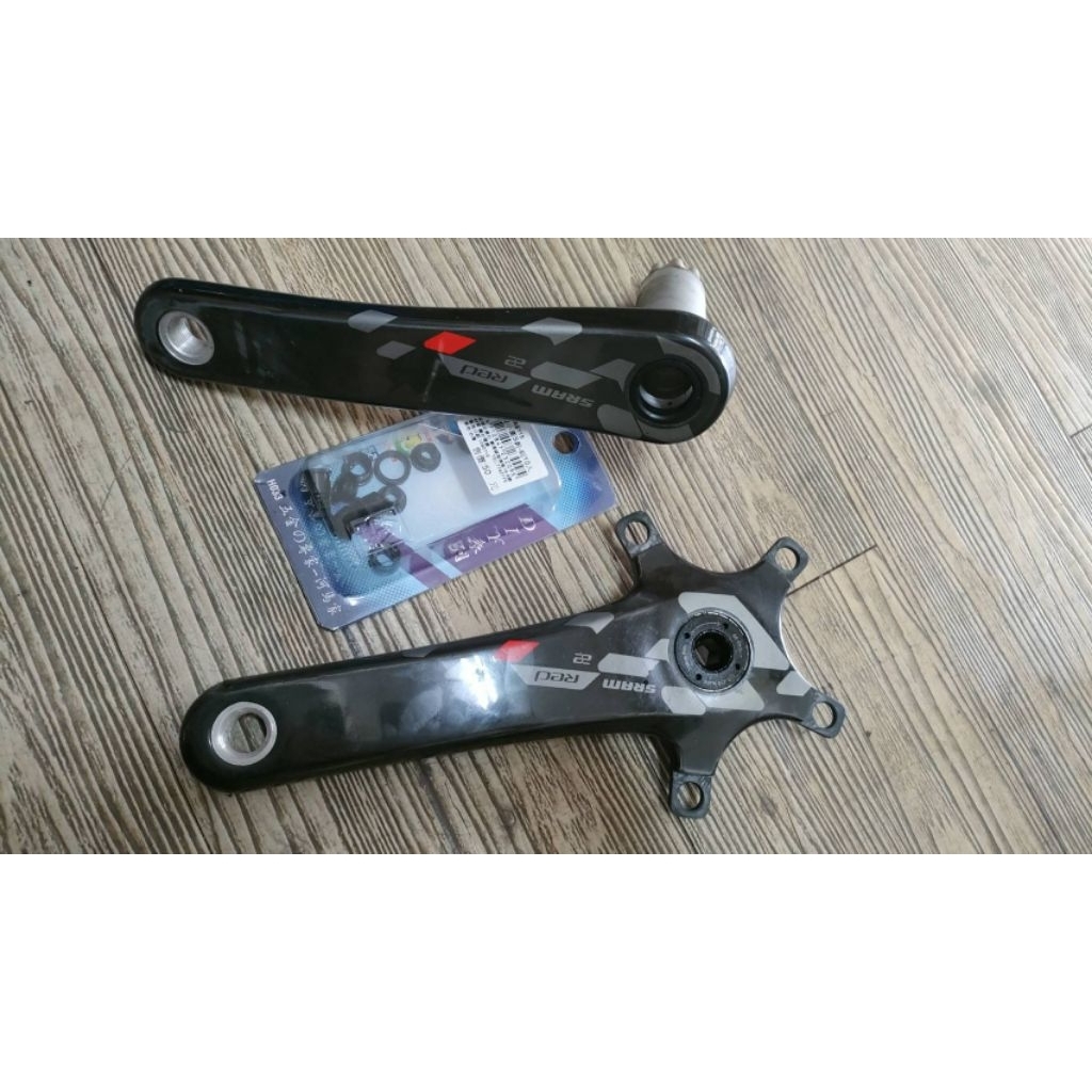 SRAM Red 碳纖維曲柄組 170 mm 10速 超輕量 30 110 BCD | 蝦皮購物