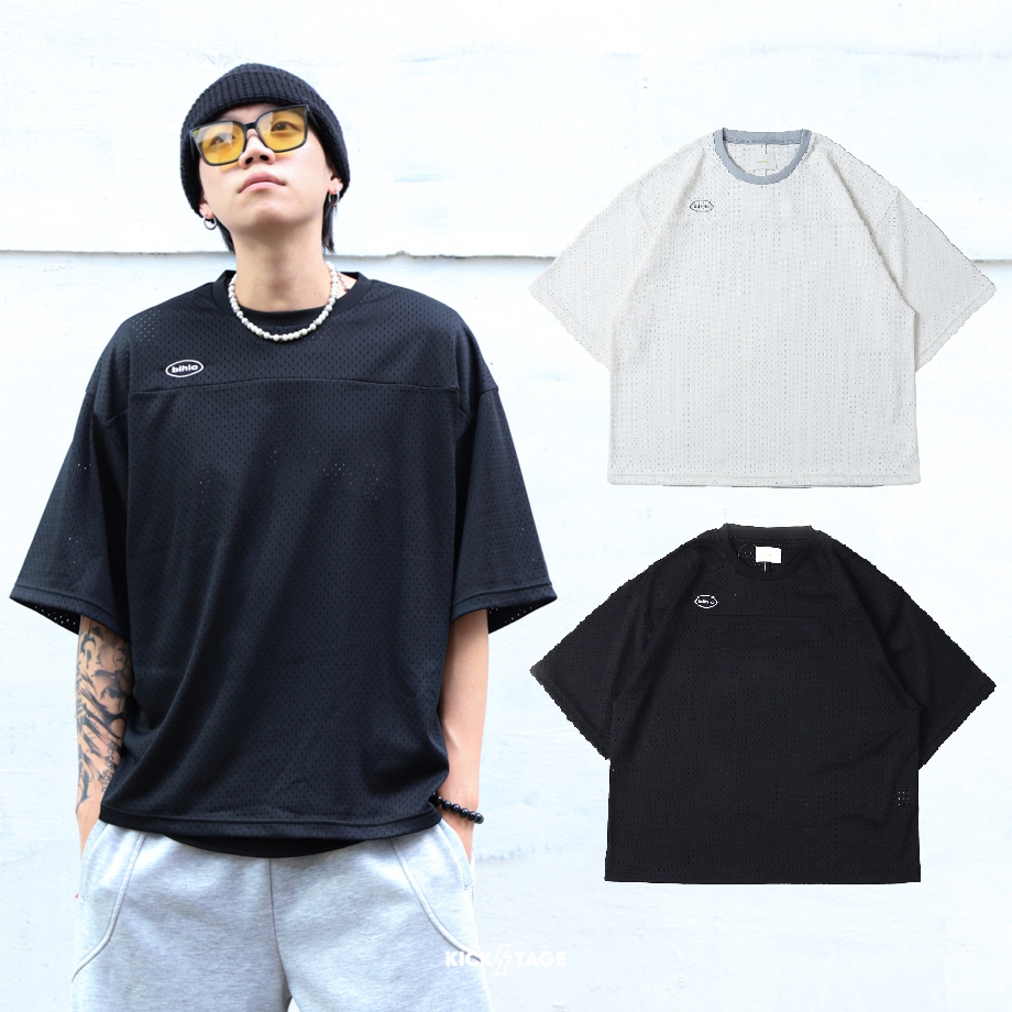 BALLAHOLIC 日本街頭籃球品牌 黑 米白 網眼 透氣 運動 休閒 球衣 男款【BLHL-008/006】 | 蝦皮購物