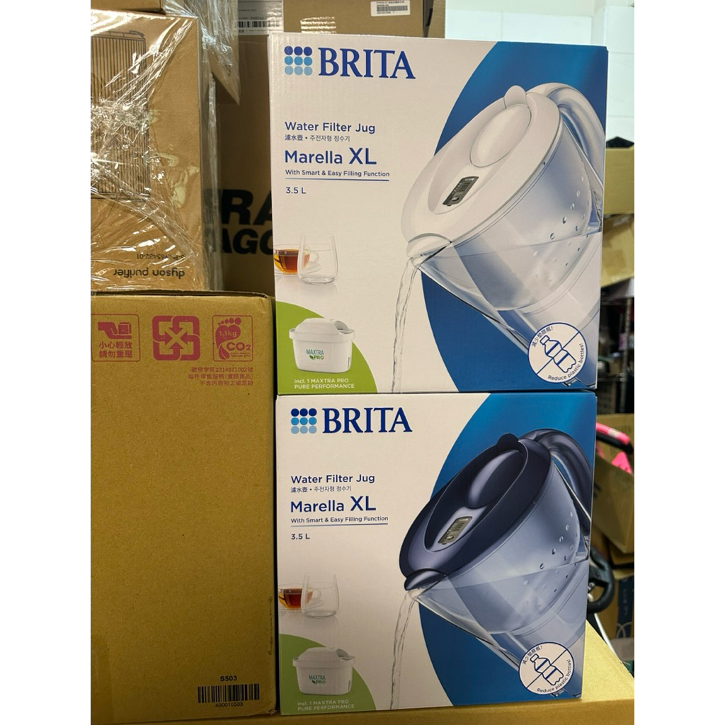德國BRITA mxpro馬利拉濾水壺 3.5L(白/藍) 含MXPRO濾芯x1個 | 蝦皮購物