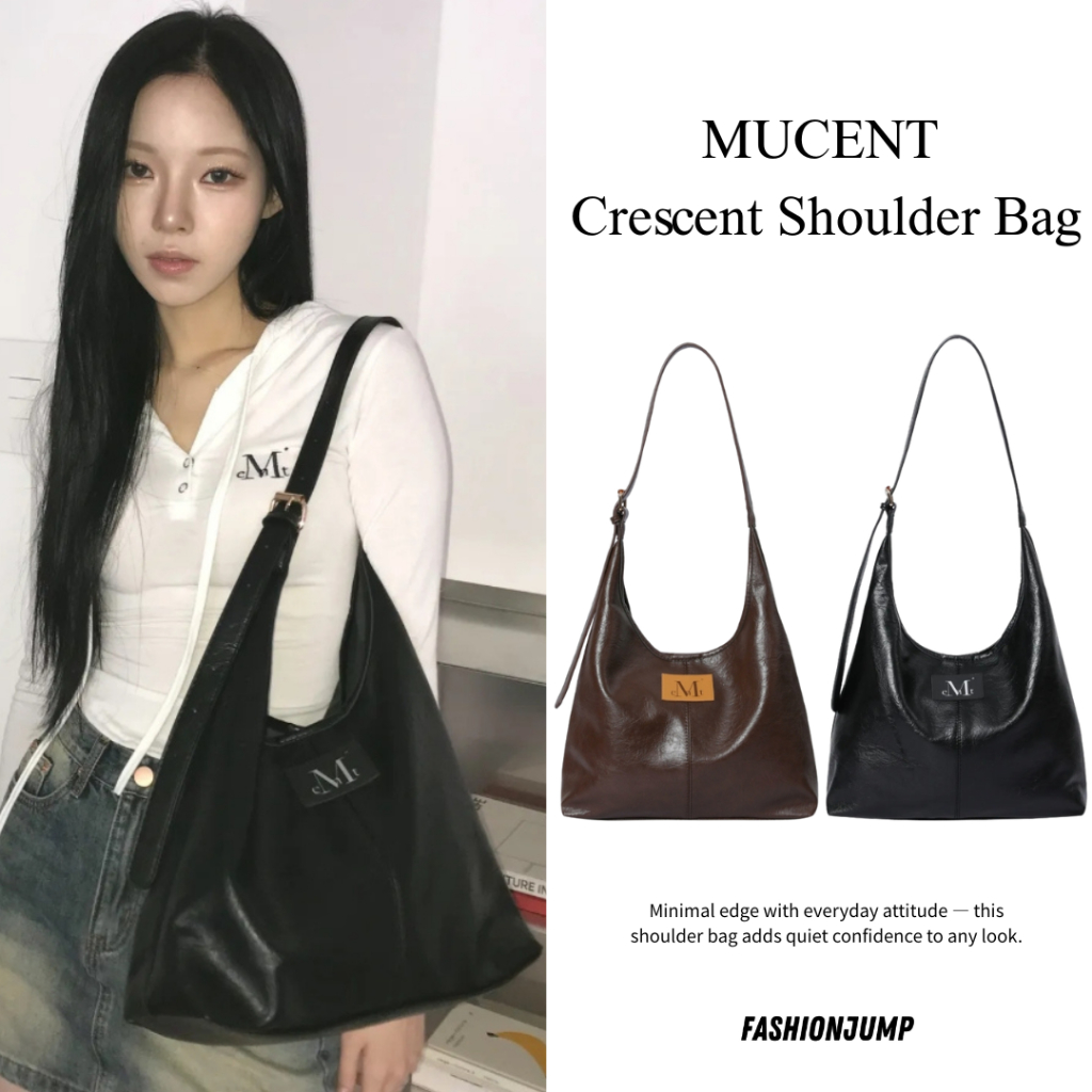 【FJstore】韓國 MUCENT CRESCENT 新月形 皮革側背包 斜背包 肩背包 女生包包 男生包包 | 蝦皮購物