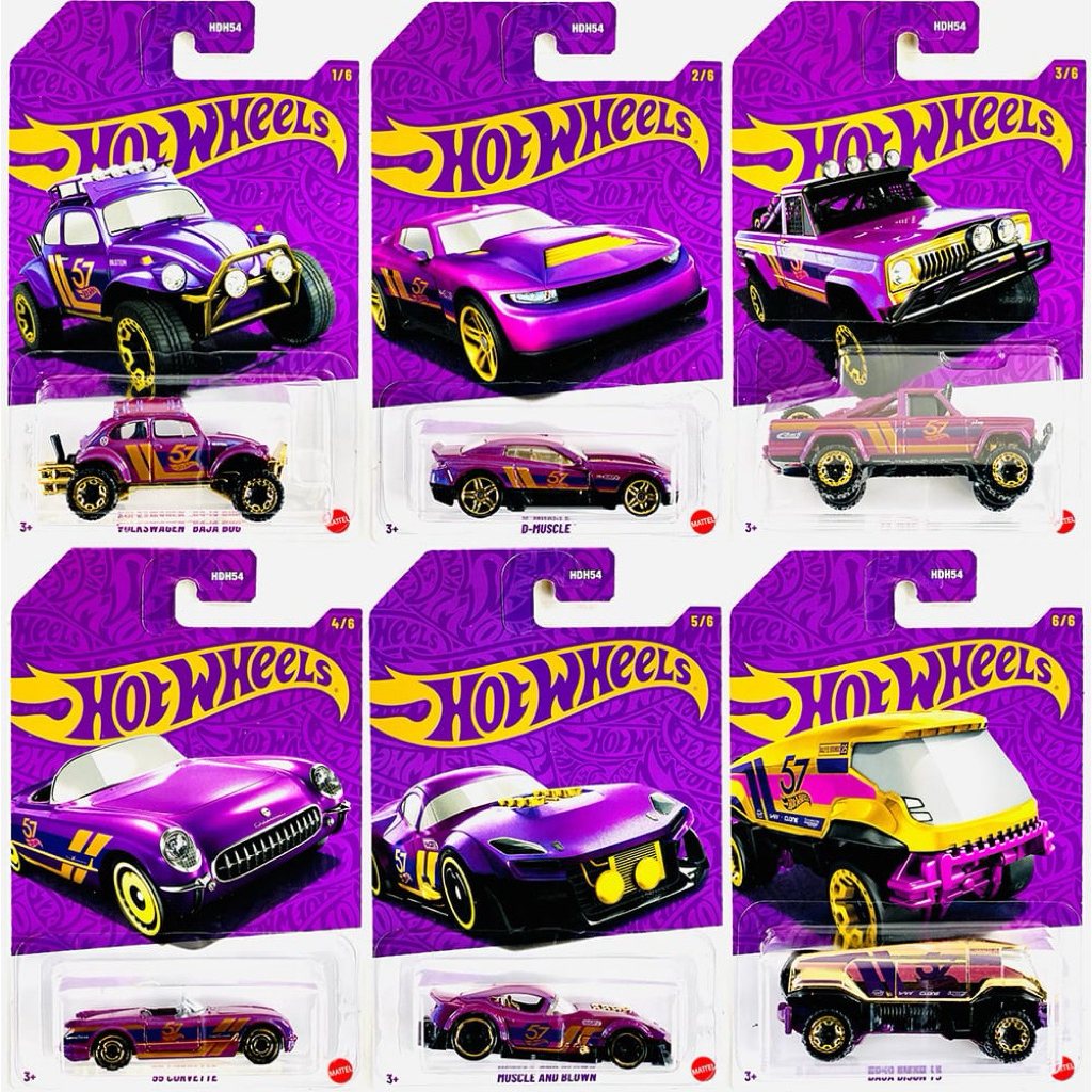 風火輪 57週年 mix1 紫金 Baja Bug corvette Muscle and Blown Jeep J10 | 蝦皮購物
