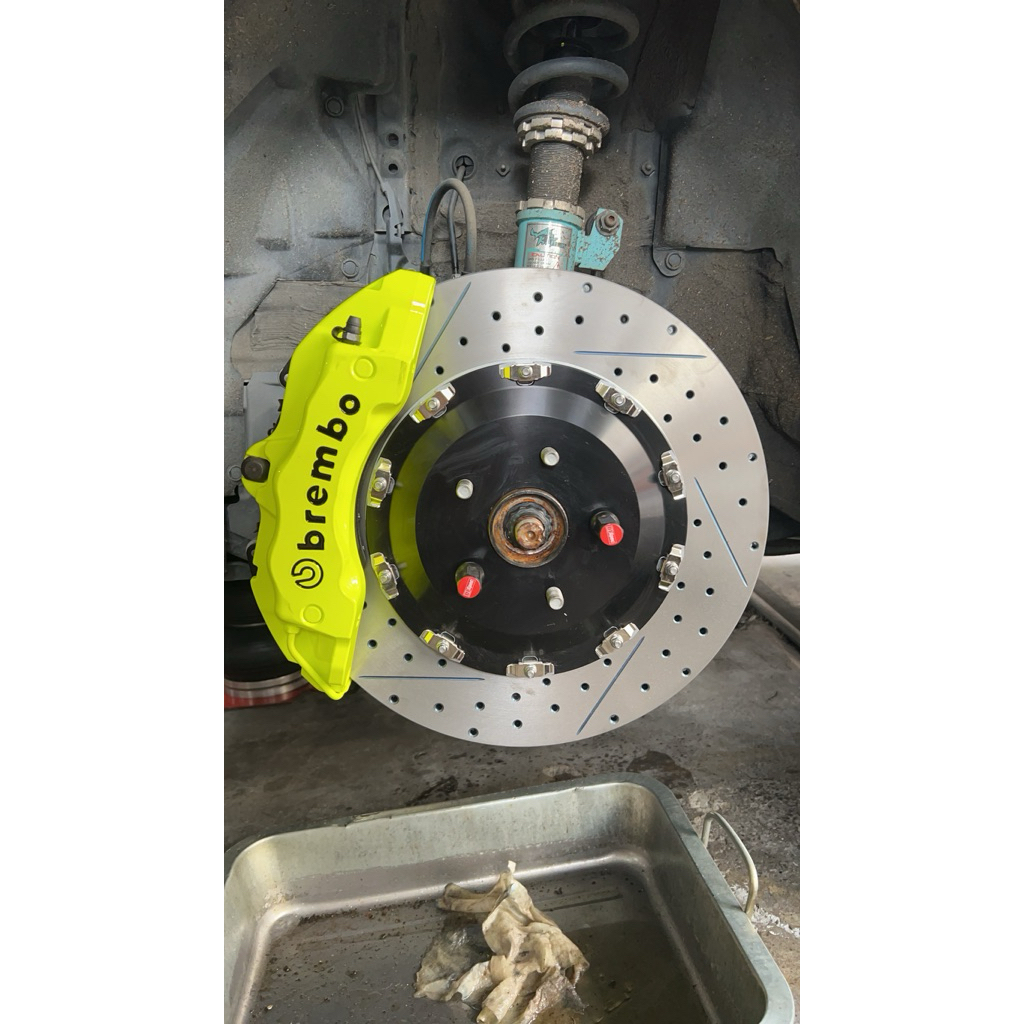 Alcon ap Brembo 18z 加大碟BELfE高碳鋼碟盤 330 350 380 卡鉗 金屬油管 | 蝦皮購物