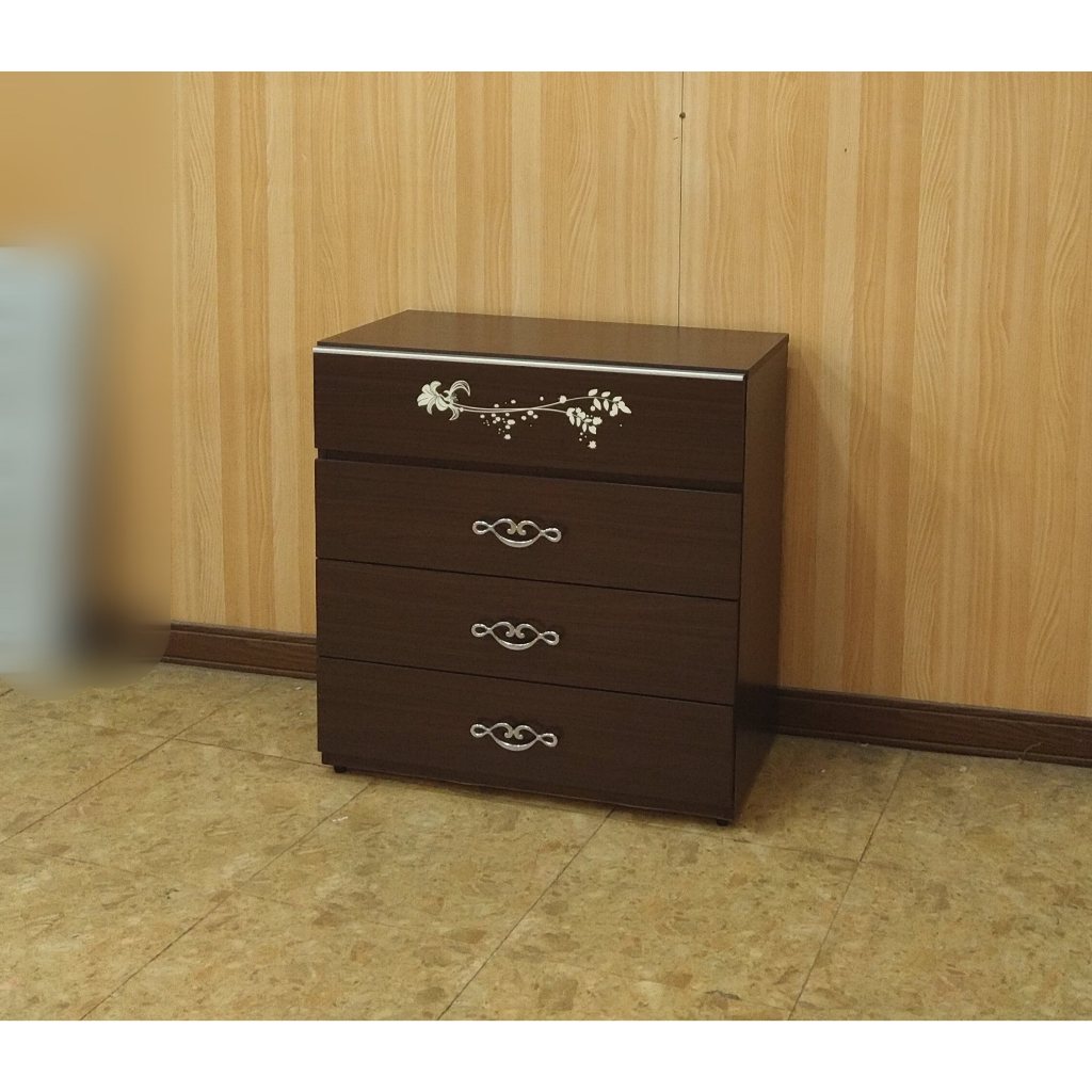 【SG家美學】※限高雄市區※花紋胡桃四斗櫃.收納櫃.衣物櫃.置物櫃(SGA-150) | 蝦皮購物