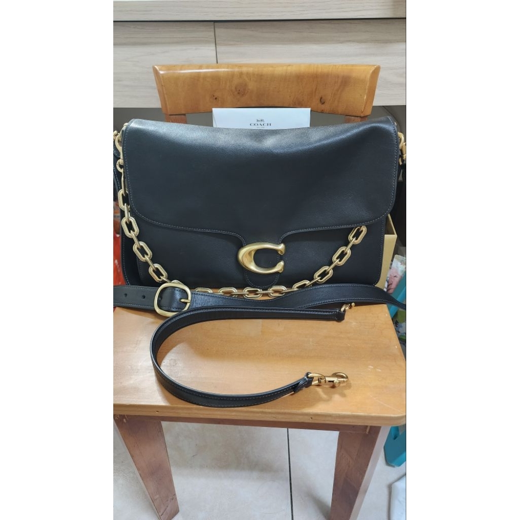 COACH CHAIN TABBY 35 近全新 斜背包 郵差包 | 蝦皮購物