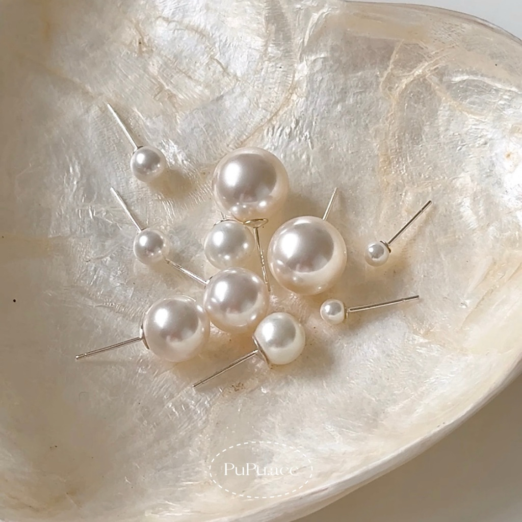 PuPu.acc ୨୧ 預購🏷️『Swarovski Pearl Lullaby』施華洛世奇奶油珍珠純銀耳環【韓國飾品】 | 蝦皮購物