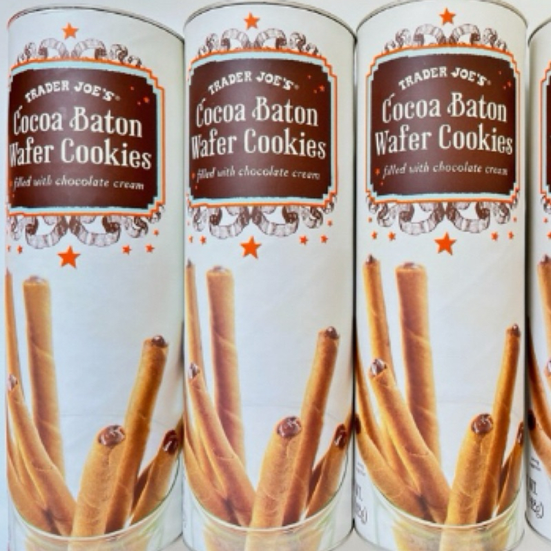 美國Trader Joe’s cocoa baron wafer cookies 巴頓威化餅乾/巧克力捲心酥 | 蝦皮購物