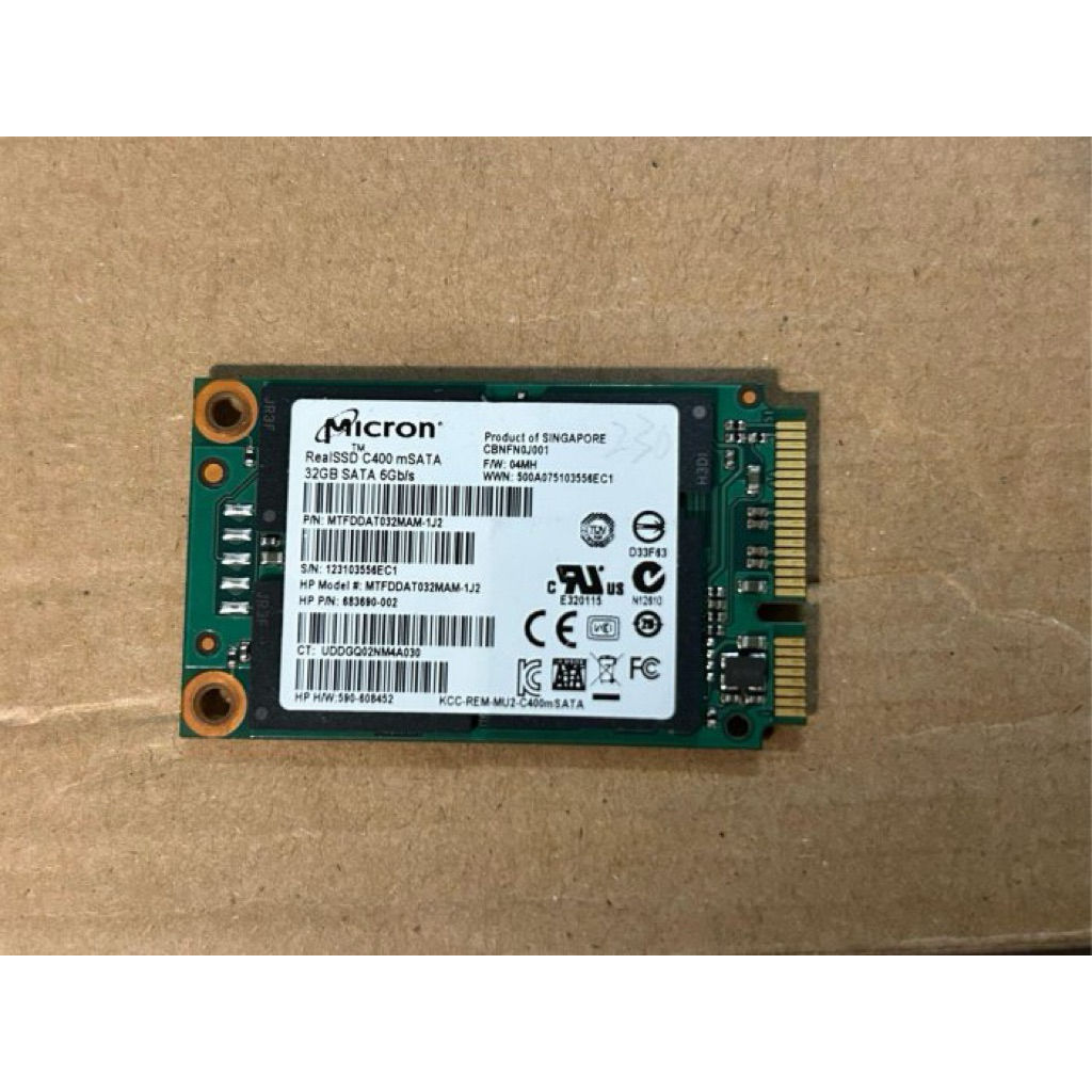 二手Micron美光 mSATA 32g SSD固態硬碟 | 蝦皮購物